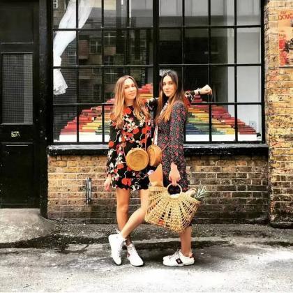 Handwoven Rattan Tote Bag With Round Handles on Luulla