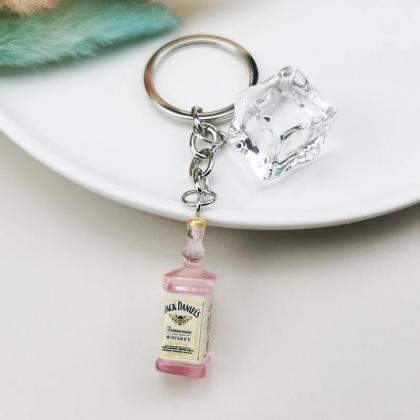 Mini Liquor Bottle Keychains With Ice Cubes on Luulla
