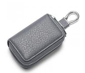 Multi Functional Gray Leather Double Car Keys Cases on Luulla
