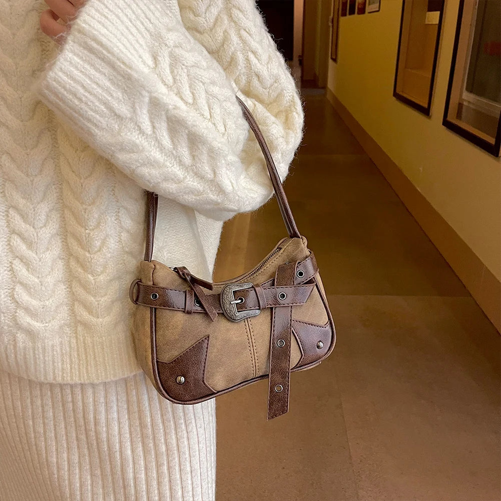 Vintage Canvas Leather Tote Shoulder Bag For Women on Luulla