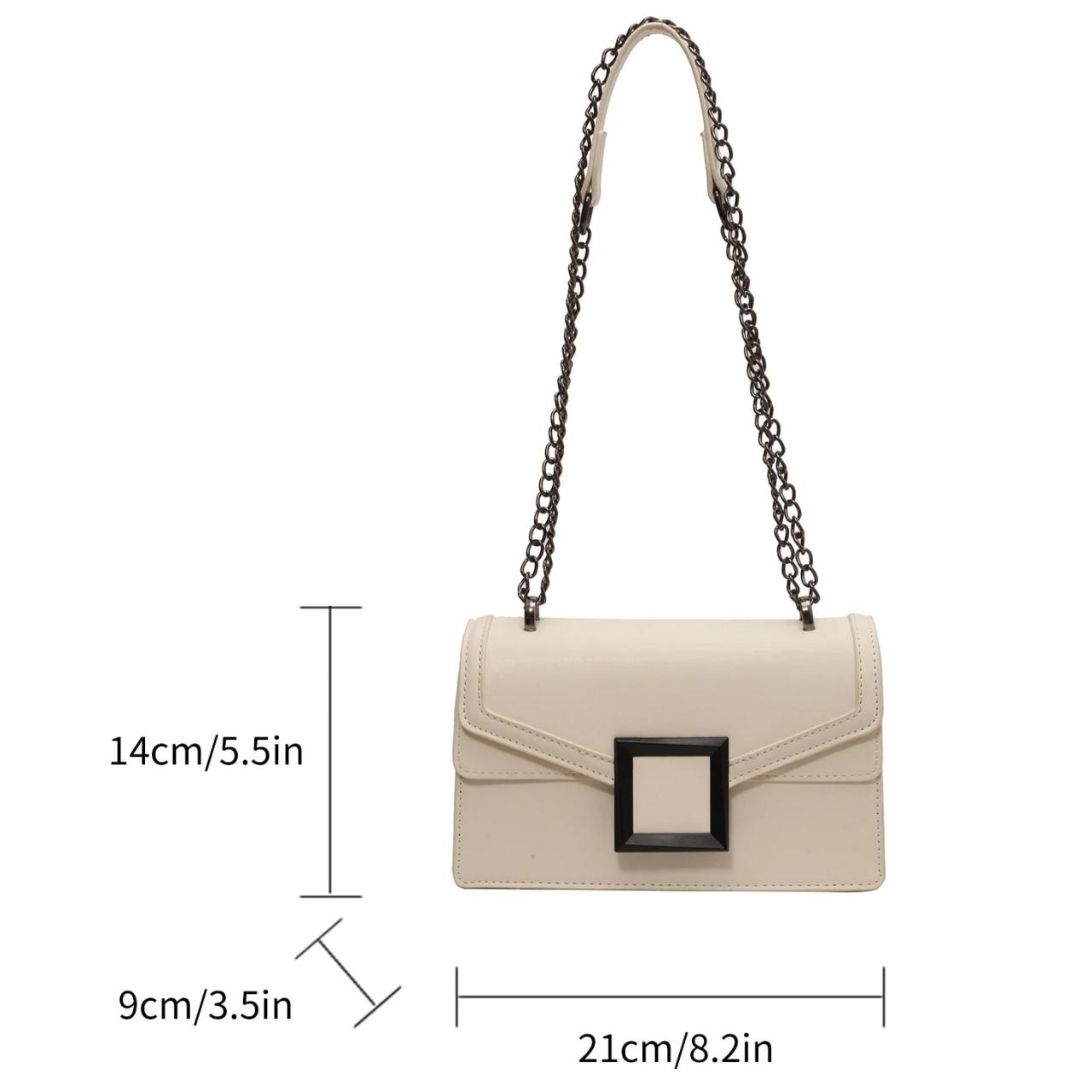 Elegant Two-tone Chain Strap Shoulder Bag For Women on Luulla