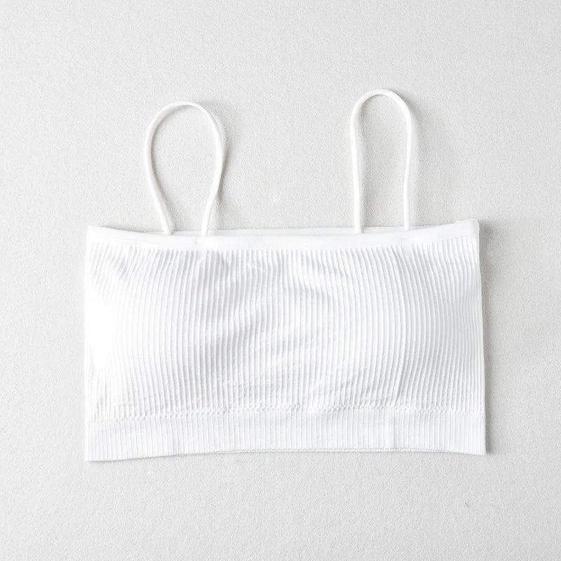 Womens Ribbed Seamless Stretch Crop Tops on Luulla