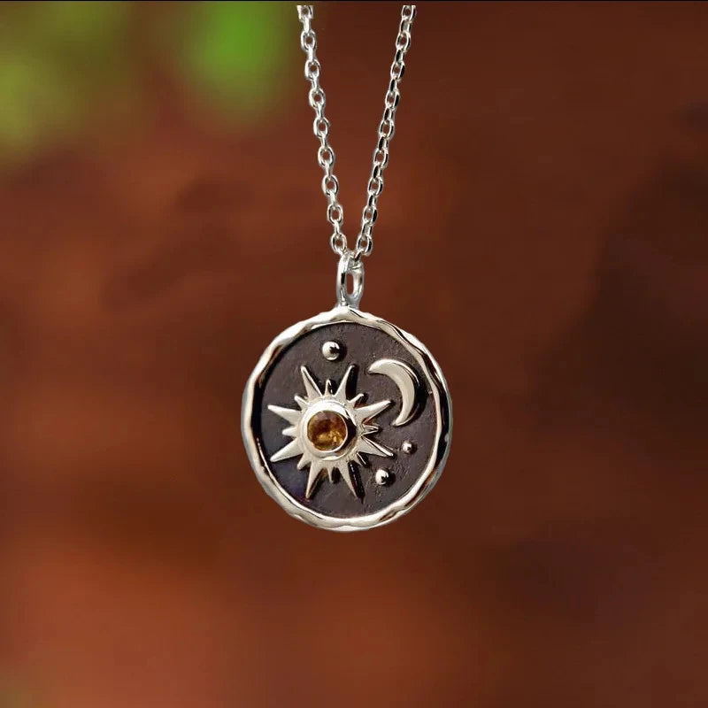celestial sun necklace