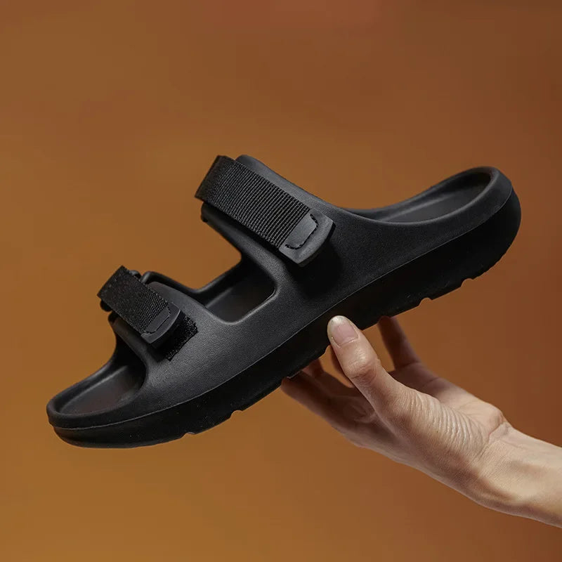 Comfortable Adjustable Strap Slide Sandals For Men on Luulla