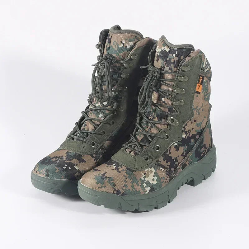 Military Tactical Camouflage Combat Boots For Hiking on Luulla