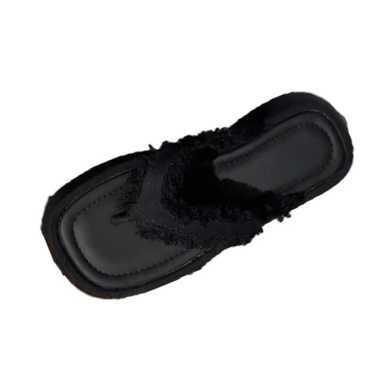 Cozy Denim Flip Flop Indoor Slippers on Luulla