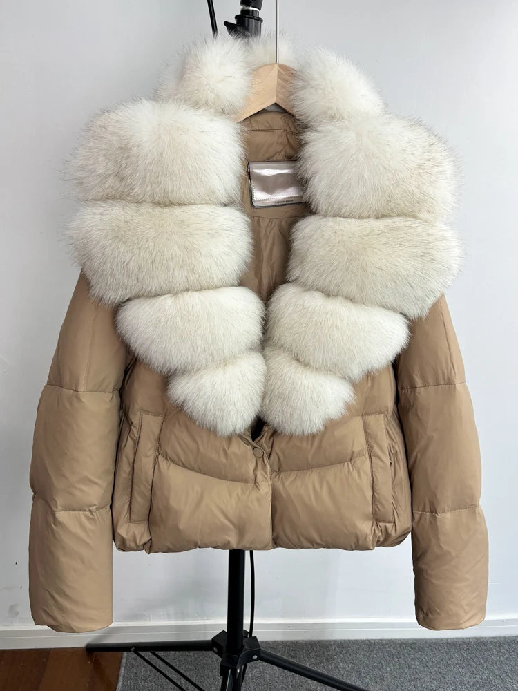 Luxe Faux Fur Trimmed Black Puffer Jacket on Luulla