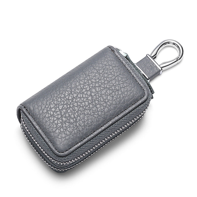 Multi Functional Gray Leather Double Car Keys Cases on Luulla
