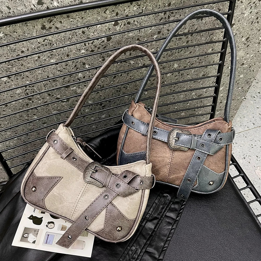 Vintage Canvas Leather Tote Shoulder Bag For Women on Luulla