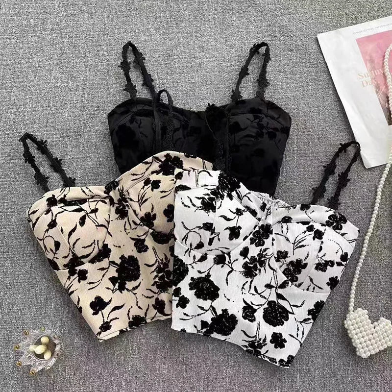 Floral Lace Crop Tops - 3 Pack Assorted on Luulla