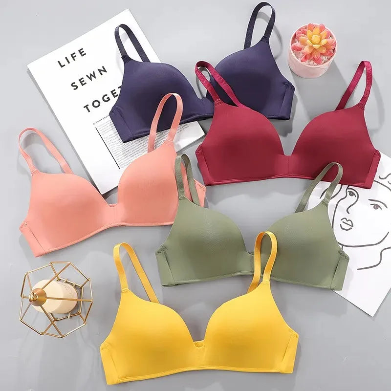 Seamless Wireless Push-up Bras In Multiple Colors on Luulla