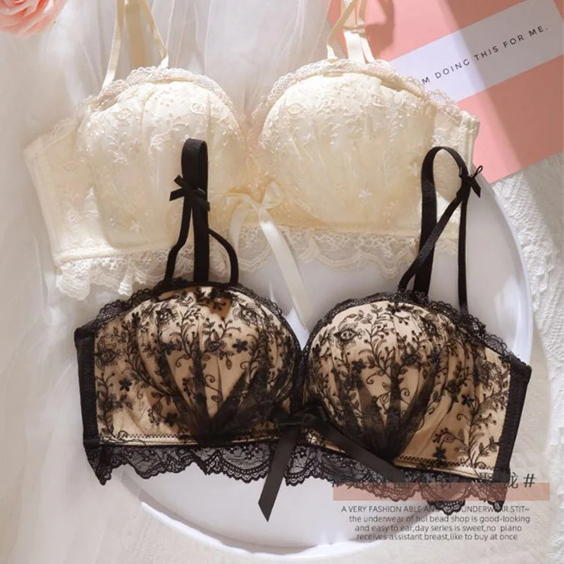 Lace Embroidered Lingerie Set - Elegant Comfortable on Luulla
