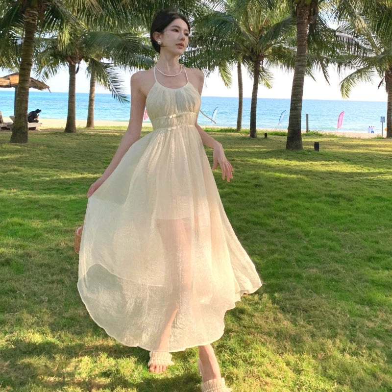 Elegant Beach Maxi Dress For Summer Outings on Luulla