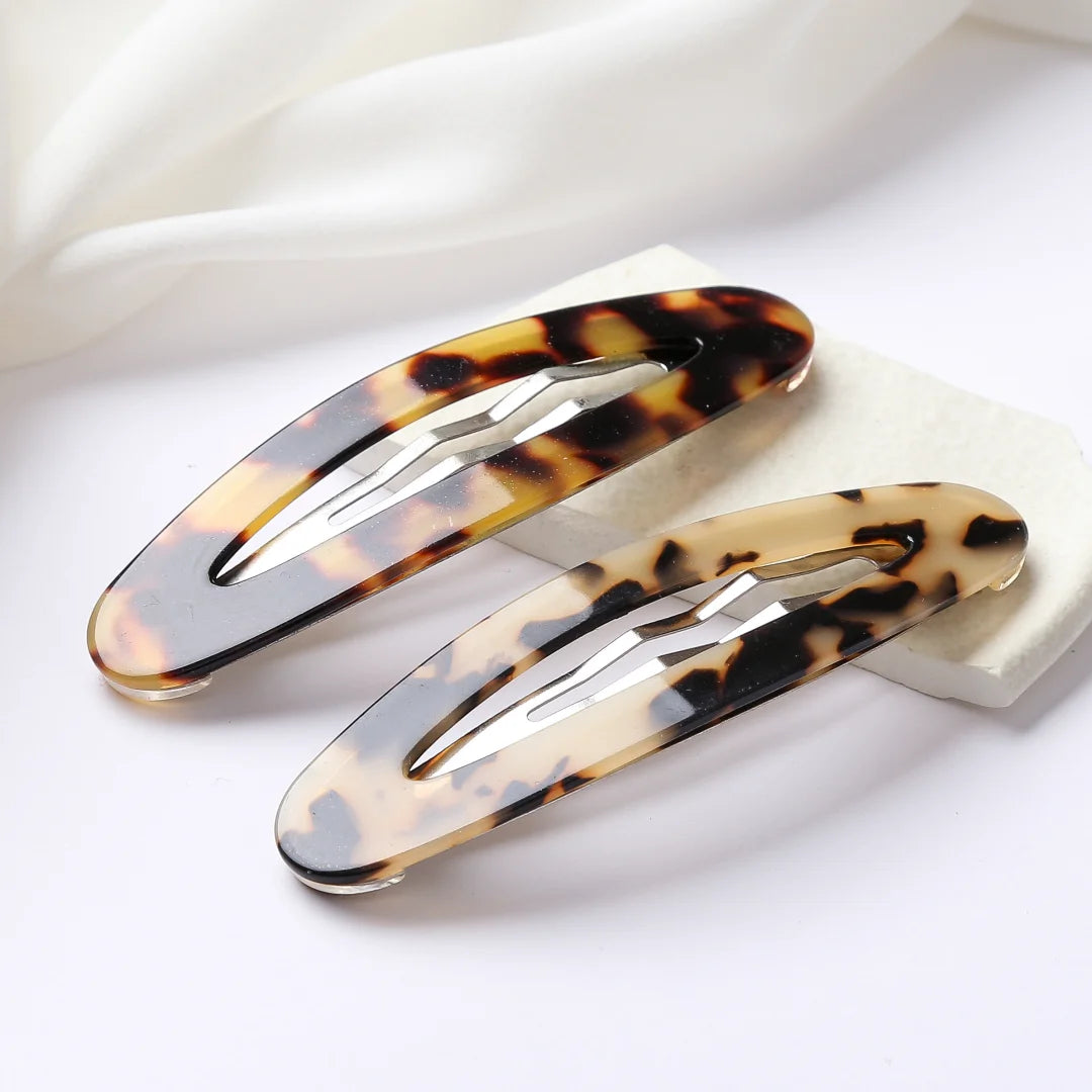 Tortoise Shell Hair Clips - Elegant Set Of 2 on Luulla