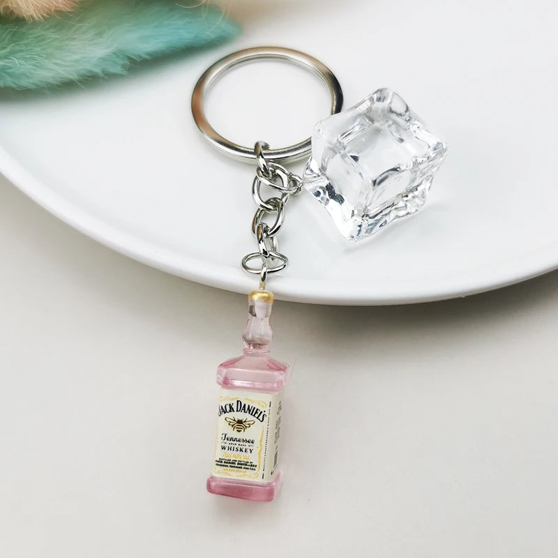 Mini Liquor Bottle Keychains With Ice Cubes on Luulla