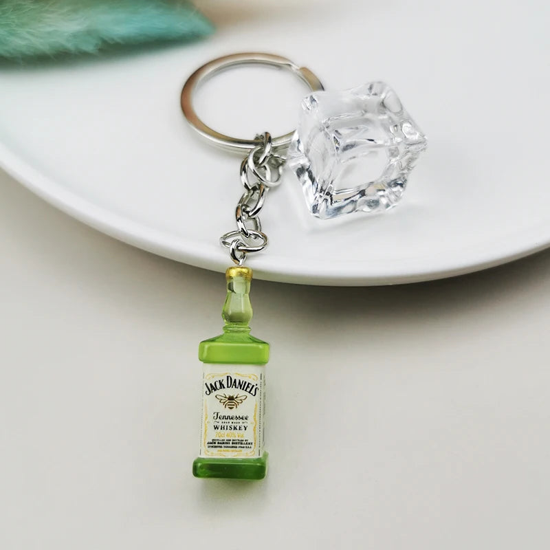 Mini Liquor Bottle Keychains With Ice Cubes on Luulla