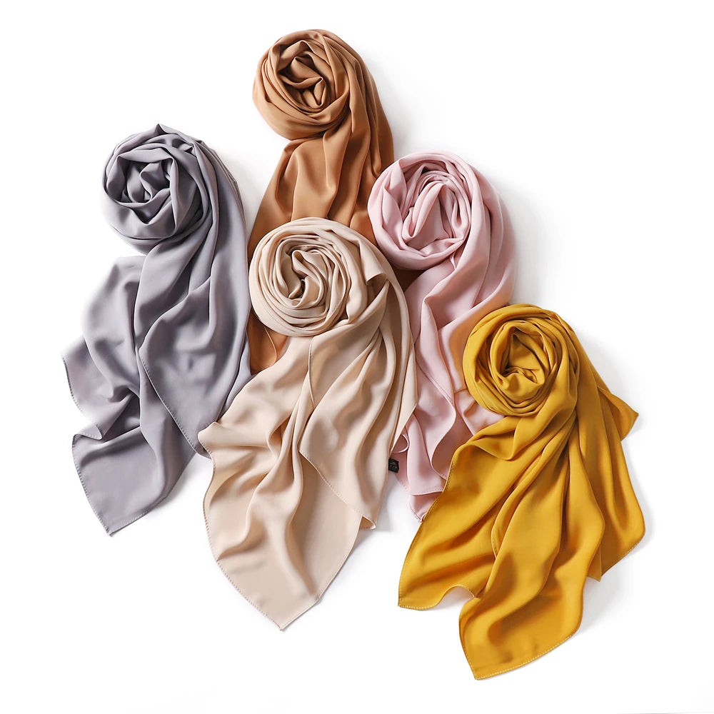 Elegant Multi-color Satin Scarves For Women on Luulla