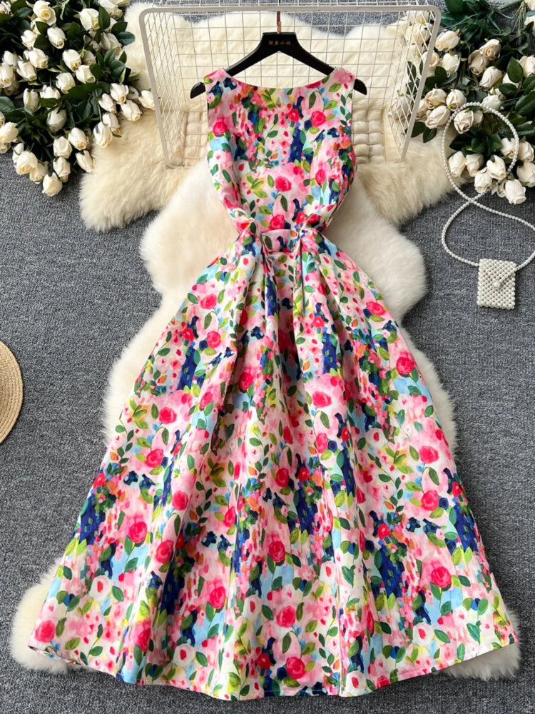 Floral Sleeveless Maxi Dress Summer Collection on Luulla