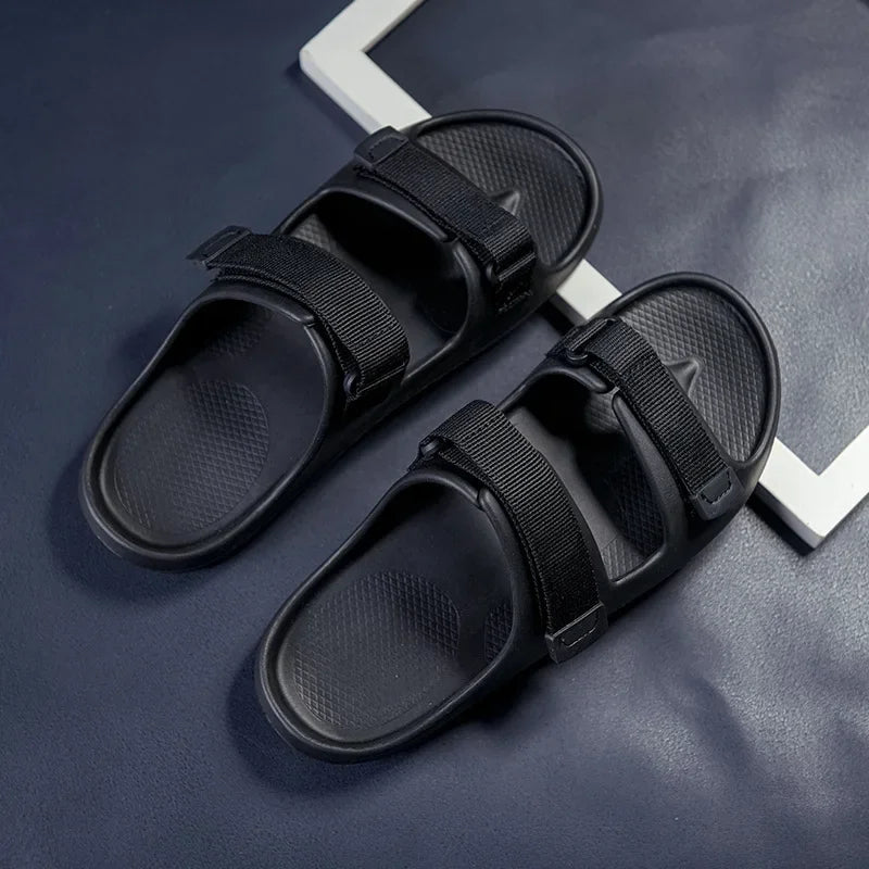 Comfortable Adjustable Strap Slide Sandals For Men on Luulla