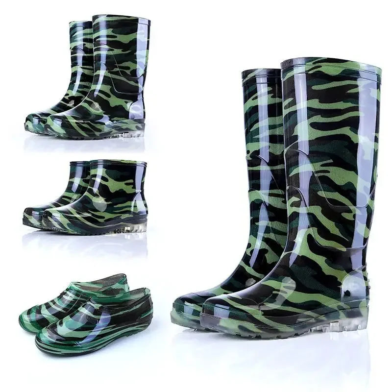 Waterproof Camouflage Rain Boots For Men Women on Luulla