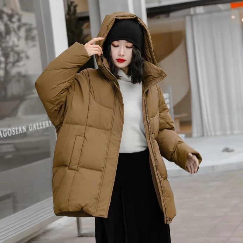 Cozy Oversized Winter Jacket With Hooded Design on Luulla