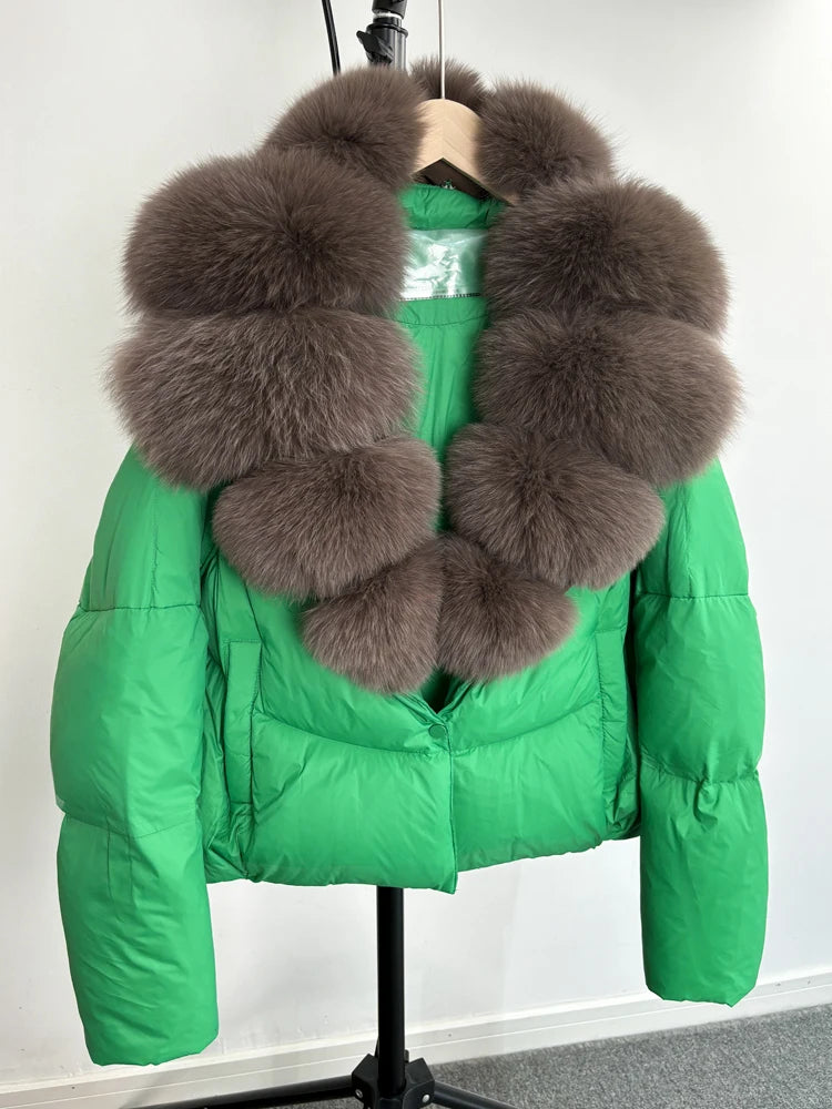 Luxe Faux Fur Trimmed Black Puffer Jacket on Luulla