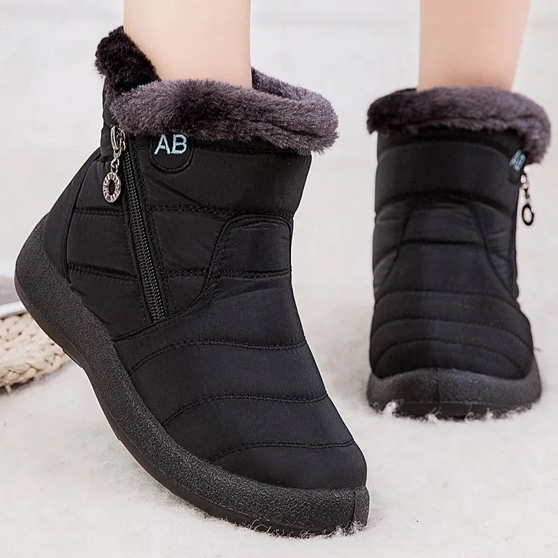 Waterproof Insulated Winter Boots With Zipper on Luulla