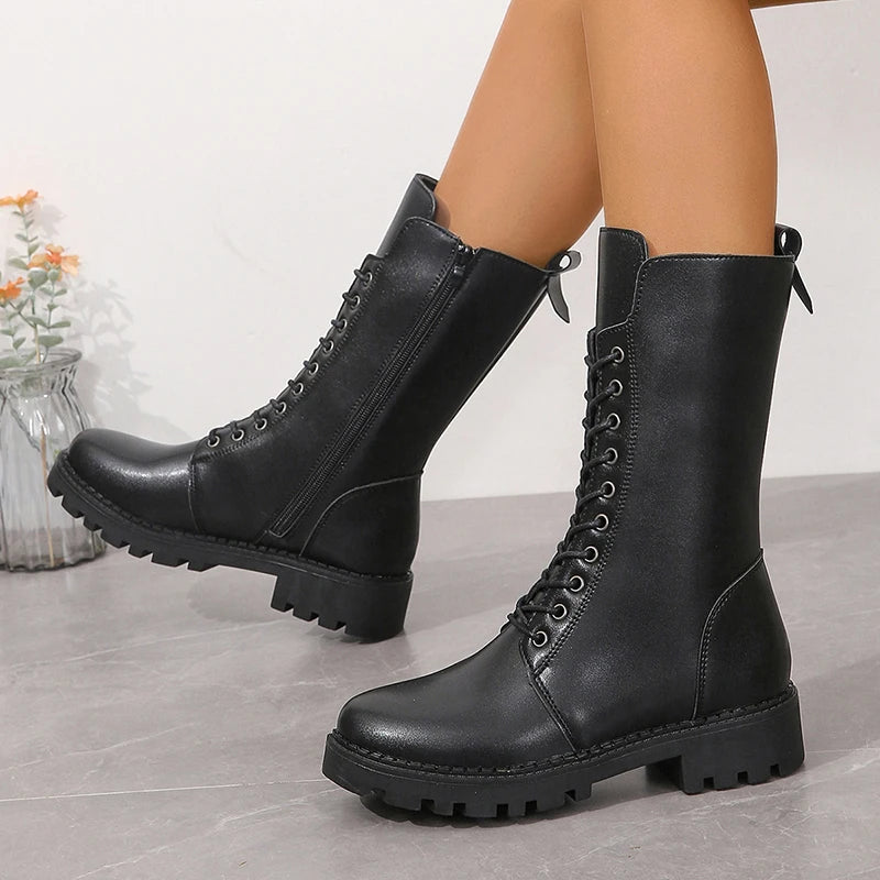 Exciting Mid Calf Womens Black Boots Photos